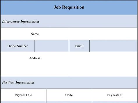 Image result for Job Requisition Request Form