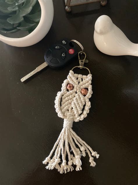 Image result for Tutorial Macrame Owl Keychain