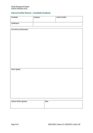 Image result for Internal Verification Process