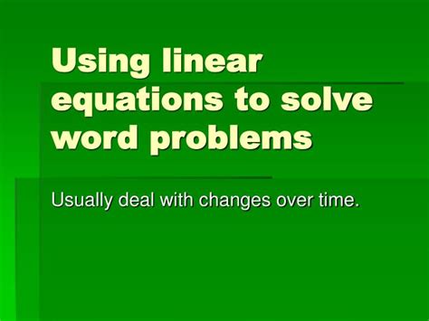 Image result for Using Linear Equations to Solve Word Problems