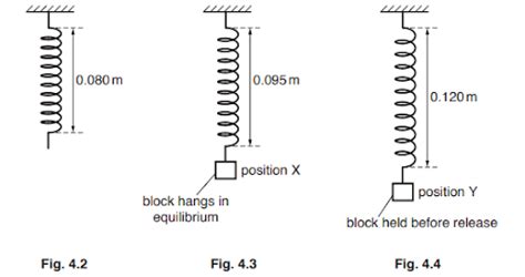 Image result for Spring a Spring B Force and Extention Physics
