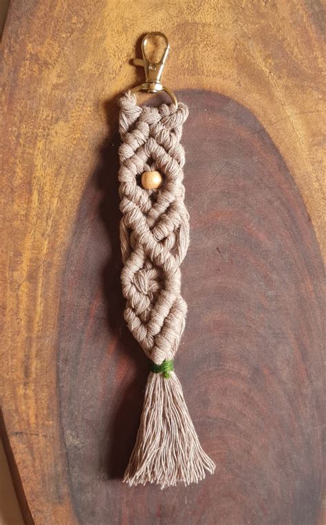 Image result for Macrame Key Ring Designs Using Beads