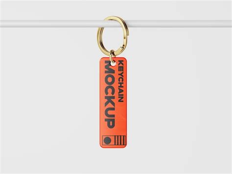 Premium PSD | Keychain mockup design template