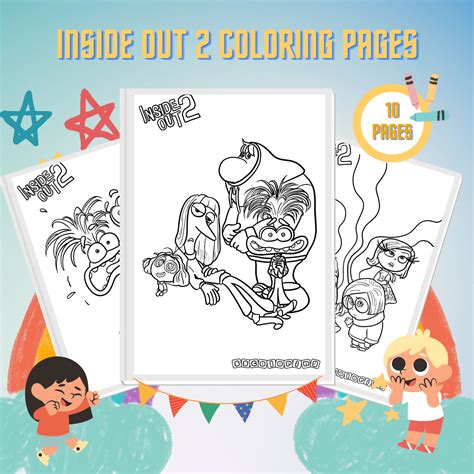 Image result for Inside Out 2 Coloring Sheets