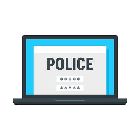 Image result for Police at Computer Work Icon