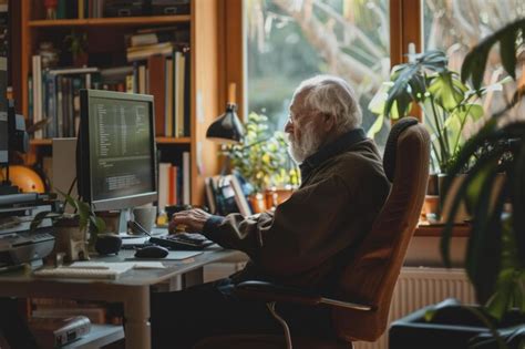 Image result for Old Man Using Computer