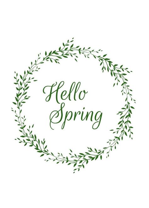 Image result for Hello Spring Printable Images