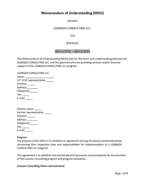 Image result for Mou Addendum Sample