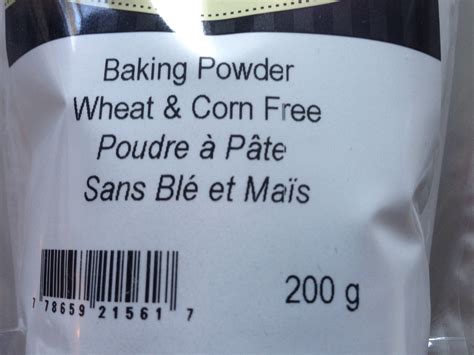 Image result for Baking Powder Ingredients Label