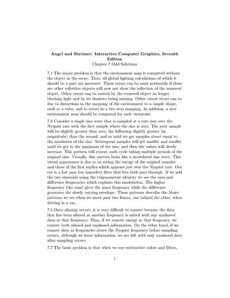 Image result for Computer Graphics Ch07 Homework