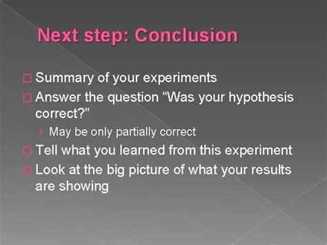 Image result for Visual Example of Conclusion Science