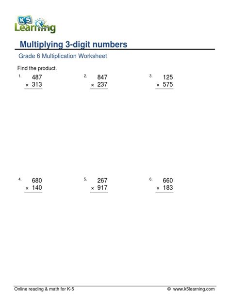 Image result for Multi-Digit Multiplication Lesson Plan Grade 6