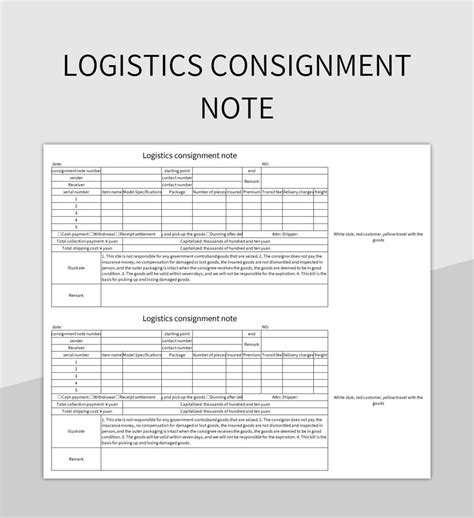 Image result for Logistics Documents Examples