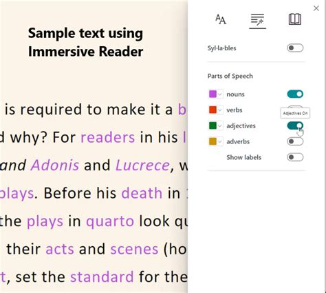 Image result for Immersive Reader Example