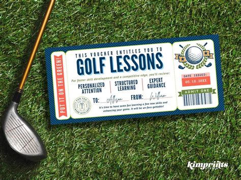 Image result for Golf Lessons Card