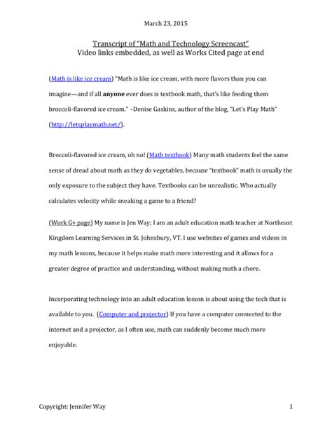 Image result for Video Lecture Transcript