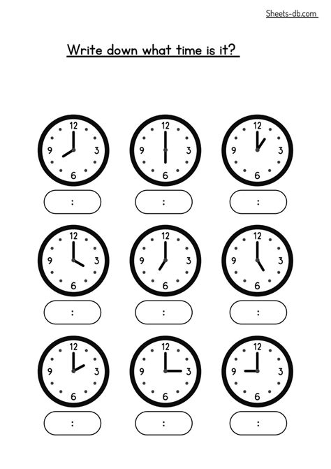 Image result for Time Worksheets