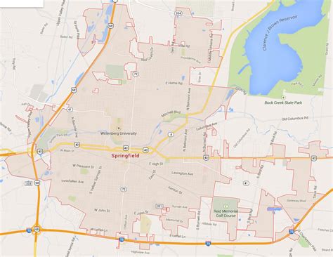 Springfield Ohio Map - United States