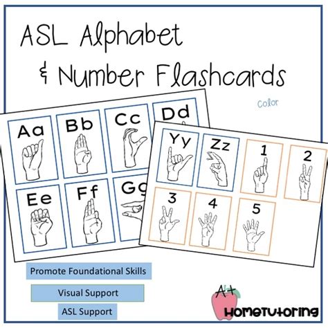 ASL Alphabet Cards Color Boarders