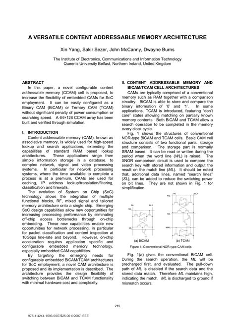 Image result for Content-Addressable Memory