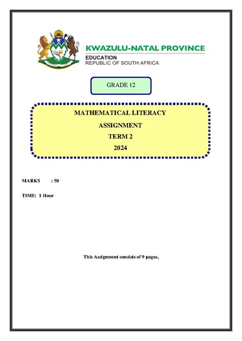 Image result for Grade 12 Maths Assignment