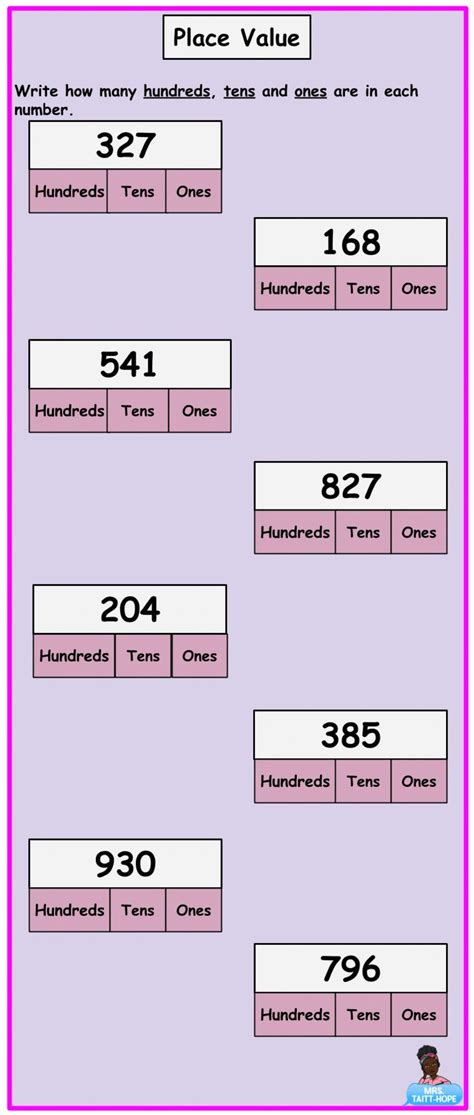 Image result for Place Value 3-Digit Numbers Worksheets