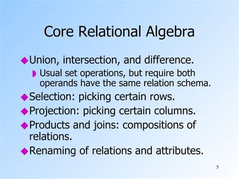 Image result for Relational Algebra Basics