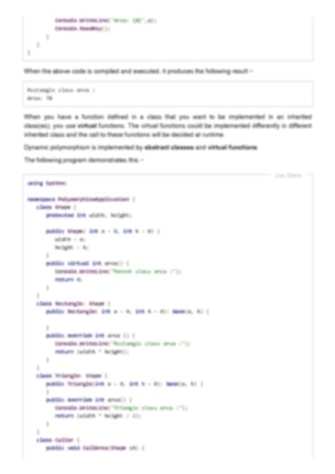 Image result for C Polymorphism Tutorials