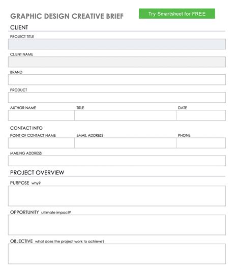 Image result for Graphic Design Creative Brief Template