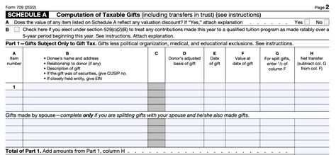 Image result for Sample Form 709 Filled In