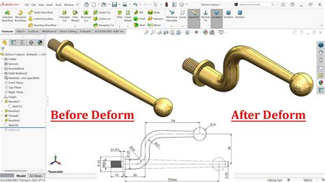 Image result for Deform Feature SolidWorks