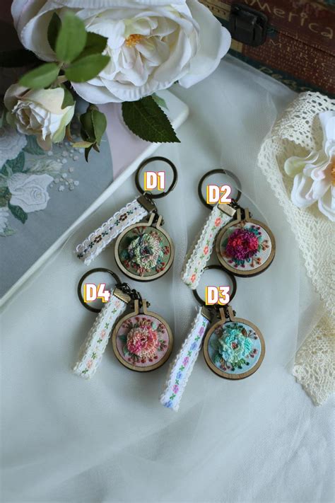 Image result for Hand Embroidered Keychains