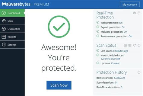 Image result for Malwarebytes Screen Shot