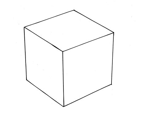 Image result for Cube Line Drawing