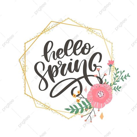 Image result for Hello Spring Text PNG