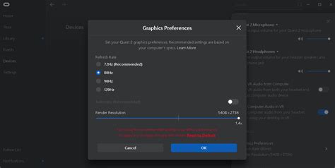 Image result for Best Settings Oculus Resolution