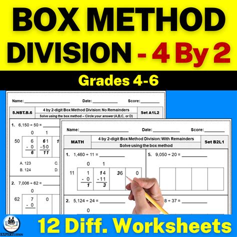 Image result for Box Method Division Worksheets