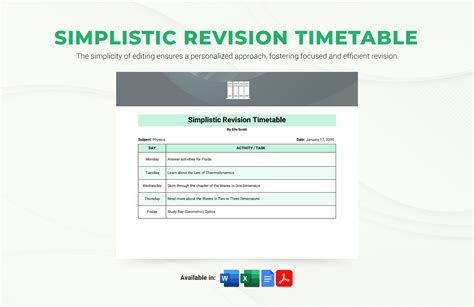 Image result for How to Make a Study Timetable On Excel