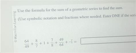 Image result for Geometric Series Sum Examples Answers