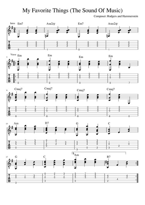 Image result for My Favorite Things Guitar Tutorial