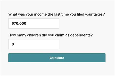 Image result for IRS Stimulus Check Chart