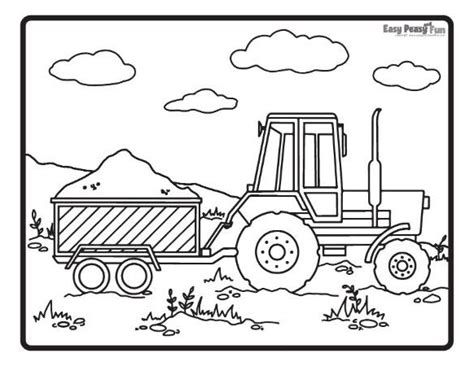Printable Tractor Coloring Pages – Lots of Free Sheets - Easy Peasy and Fun