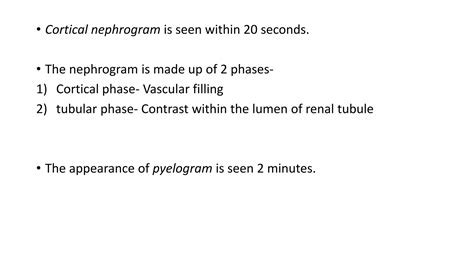 Image result for Nephrogram Phase Timing