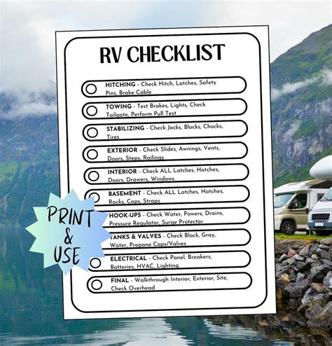 Image result for RV Checklist