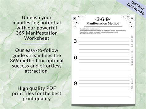 Image result for 369 Manifestation Method Worksheet Example