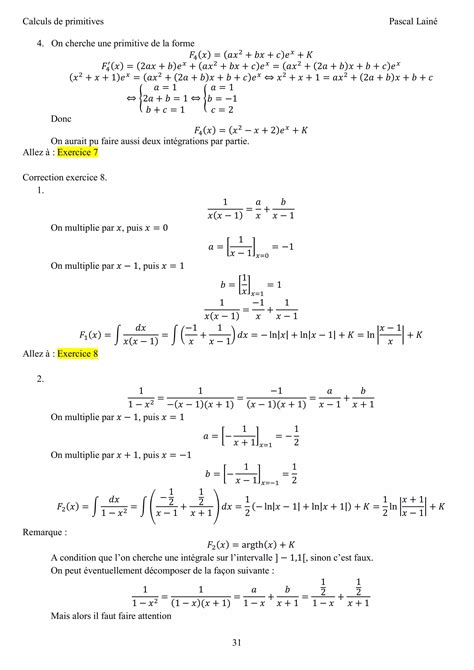 Image result for Comment Calculer Des Primitives