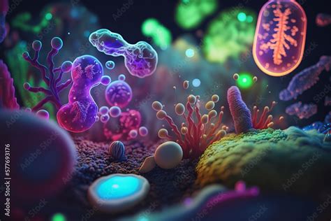 Bacteria cells under microscope background, Bacteria disease epidemic ...