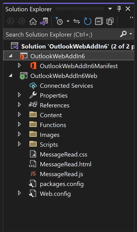 Image result for Visual Studio Outlook Add-In