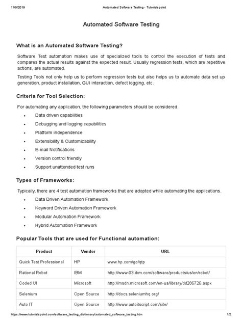 Image result for Automation Testing Tutorial PDF