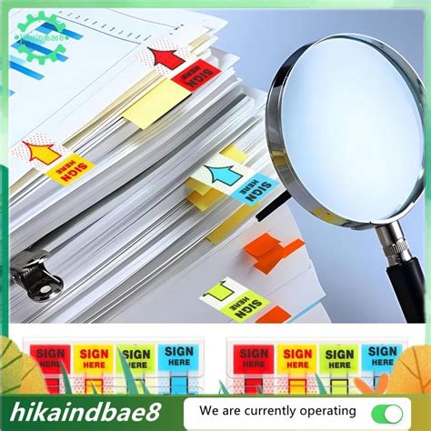 [hIkAi] 500pcs Sign Here Stickers,Labels Stickers Adhesive Sign Here ...